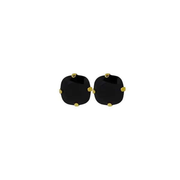 VICKISARGE The Large Stud In Gold - Black