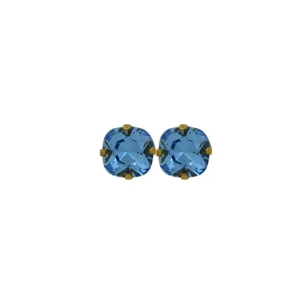 VICKISARGE The Large Stud In Gold - Blue