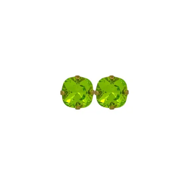VICKISARGE The Large Stud In Gold - Green