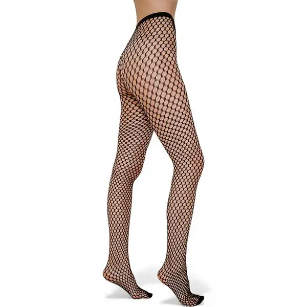 HIGH HEEL JUNGLE BY KATHRYN EISMAN Honeycomb Premium Web Tights - Black