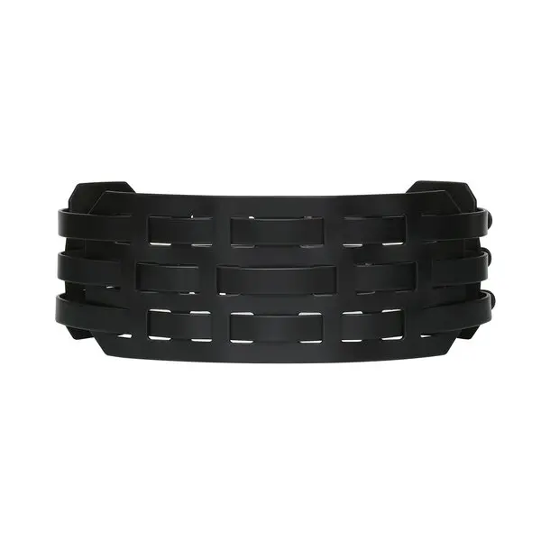 HAUTE CUIR Arlo Wide Leather Belt - Black