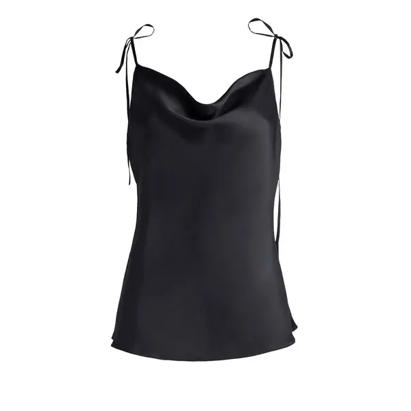 SASHA LA MER Uma Top, Color Diamond - Black