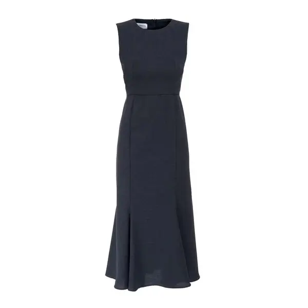 SOFIA TSERETELI Virgin Wool Midi Dress - Grey