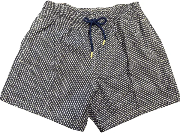 LAZYJACK PRESS Shaken Not Stirred Swim Trunks Navy - Blue