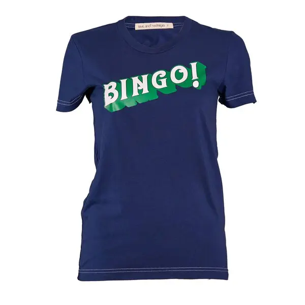 LOVE AND NOSTALGIA Margot Tee Bingo - Blue