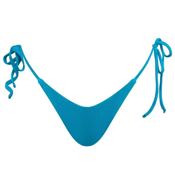 MIHARO Kehlani Thong Bikini Bottoms - Blue