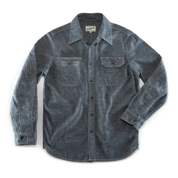 &SONS TRADING CO Luke Shirt Dark Chambray - Blue