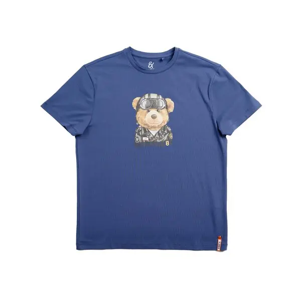 EIGHT X Squadron Eightx Bear Graphic T-shirt Navy - Blue