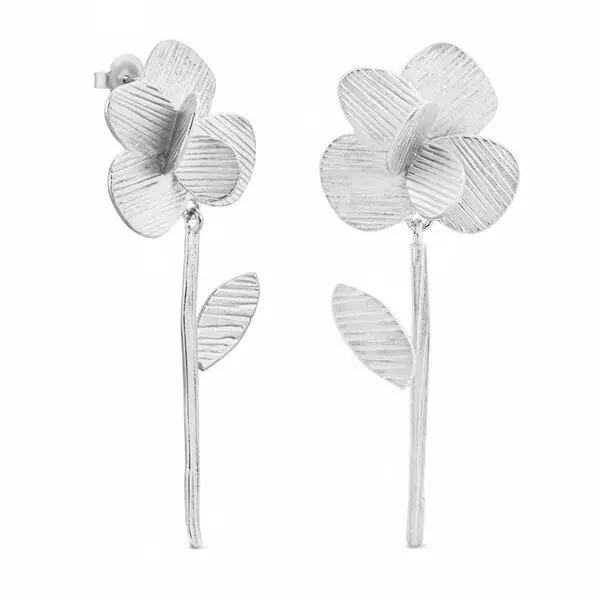 Joidart Long -plated Earrings Pampalonia - Silver