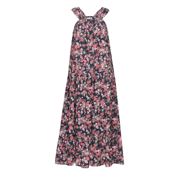 EM & SHI Midnight Love Tiered Dress - Black