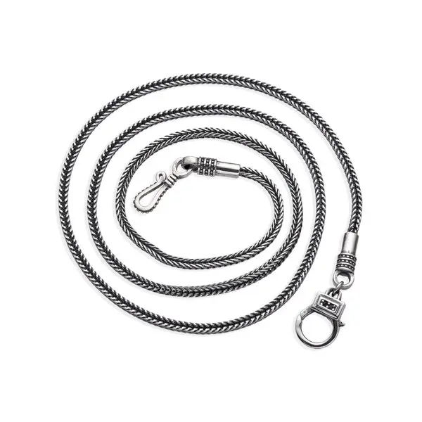 ALTAR™ ORNAMENTS CO. Titan Necklace| Sterling Silver Oxidised Chain Altar - Grey