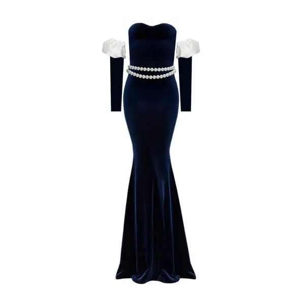 NUR KARAATA Grand Duchess Dress - Blue