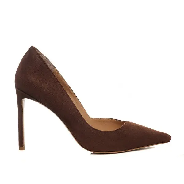 GINISSIMA Ava Asymmetric Cut Out Stiletto Premium Collection - Brown