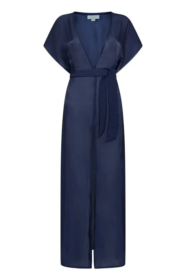 LEYLA MAYA Sophia Luxe Beach To Bar Dress Midnight Luxe - Blue
