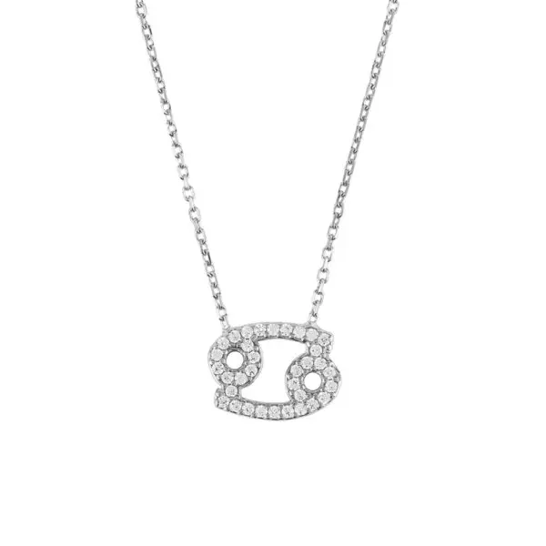LATELITA Zodiac Star Sign Pendant Necklace Cancer - Silver
