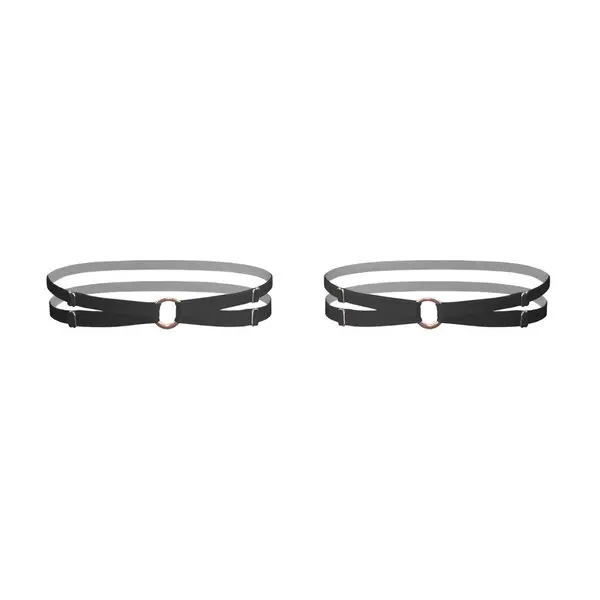 MONIQUE MORIN LINGERIE Frisson Leg Garters - Black