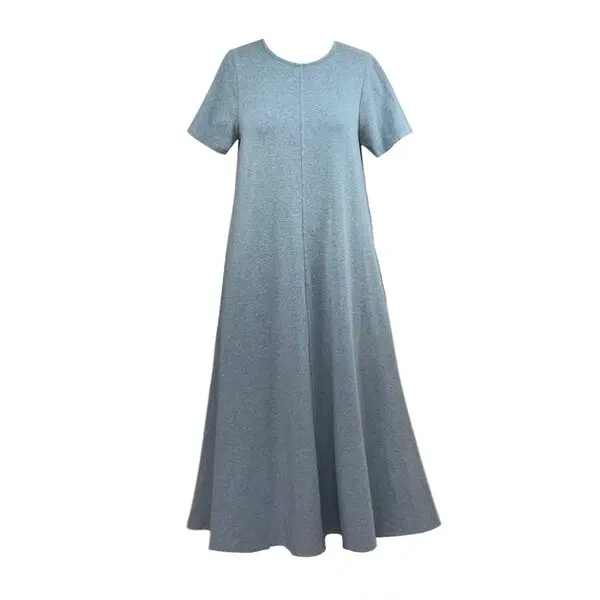 FROCK TALES Willow Midaxi Dress With Short Sleeves - Grey