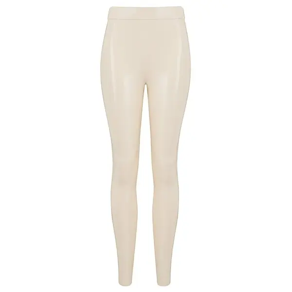 ELISSA POPPY Latex Leggings - White