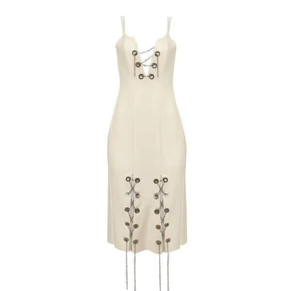 PALOMA LIRA Off Latex Dress - White
