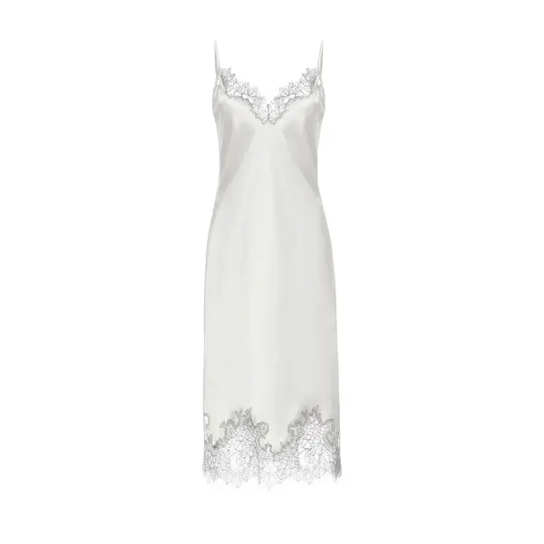 AVENUE 8 Silk Lace Detailed Midi Cami Dress