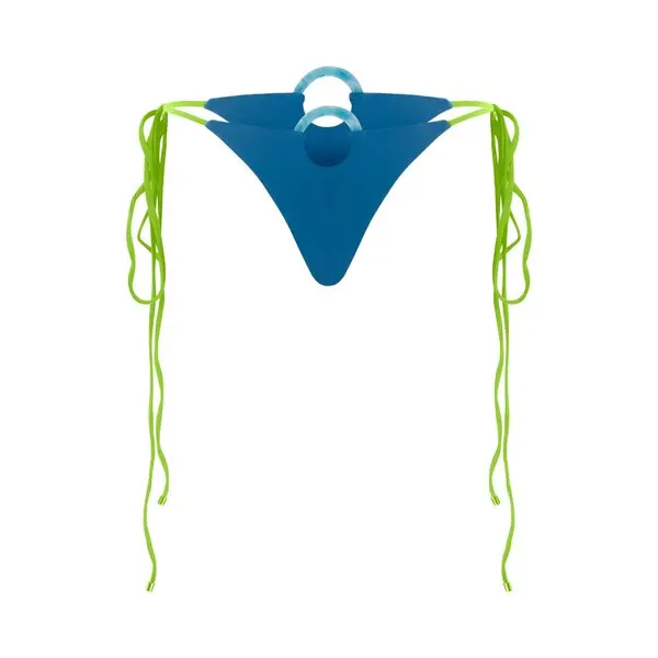 L’animal Green / Blue Masaya Bikini Bottom - Green/blue