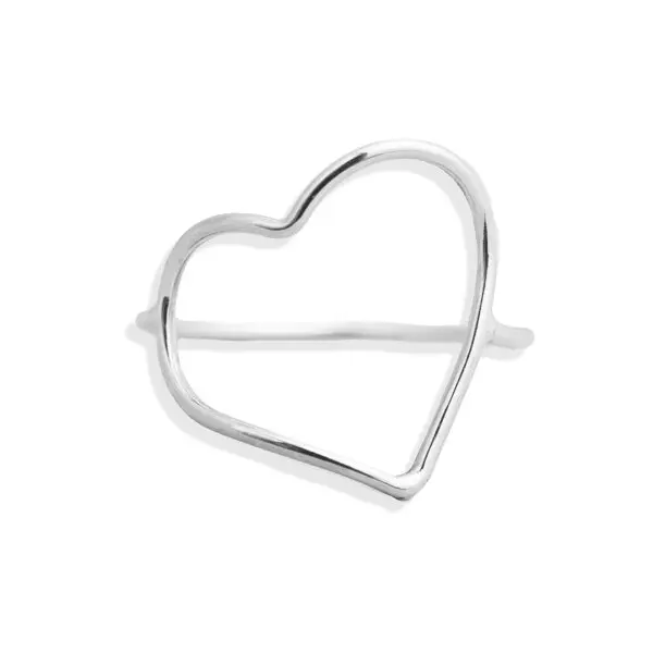 KATE KOEL Heart Sterling Ring - Silver