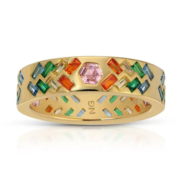 NATIVE GEM Sunbeam Rainbow Ring - Yellow
