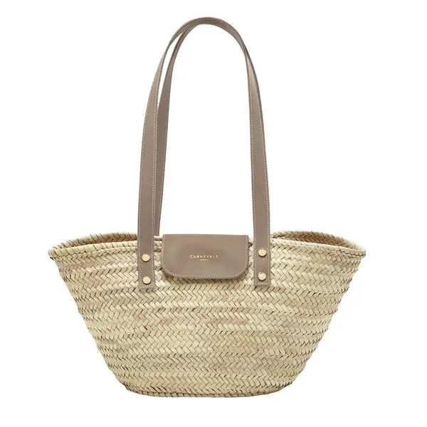 CARNEVALE Neutrals Vera Taupe Basket Bag - Grey