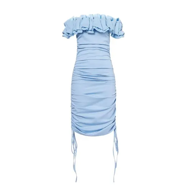 AMY LYNN Munroe Bardot Floral Dress - Blue