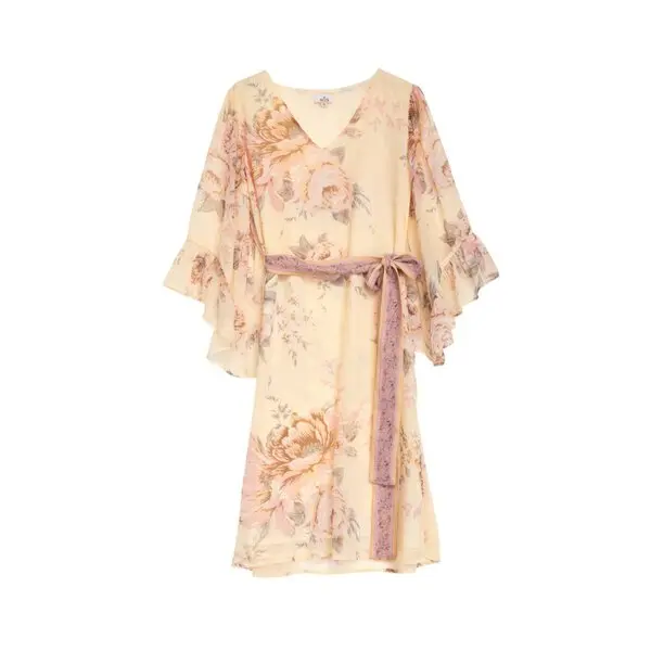 NIZA Long Sleeved Shirt With Embroidery On Cuffs And Neckline - Brown