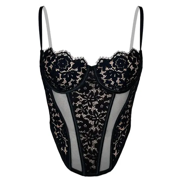 MONIQUE MORIN LINGERIE Frisson Corset - Black