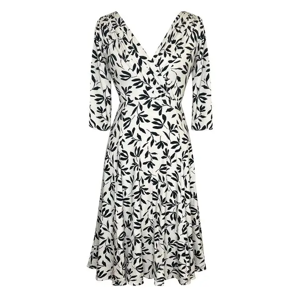 ALIE STREET LONDON Neutrals Annie Dress In Monochrome - Black