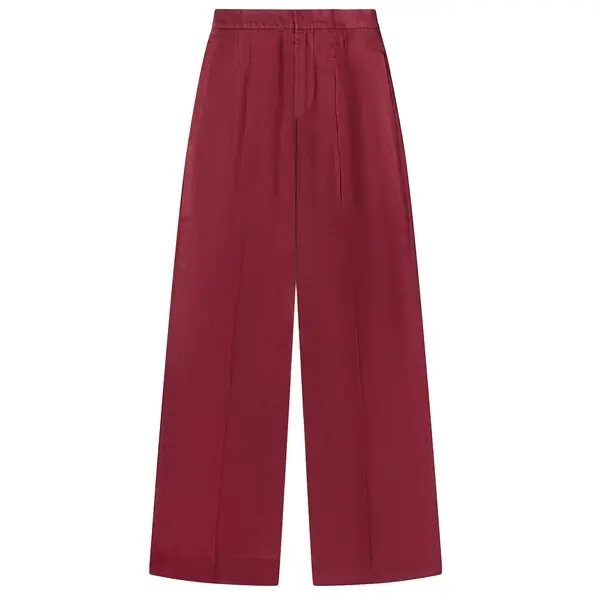 ESCALE Burgundy Wide-leg Trousers - Red