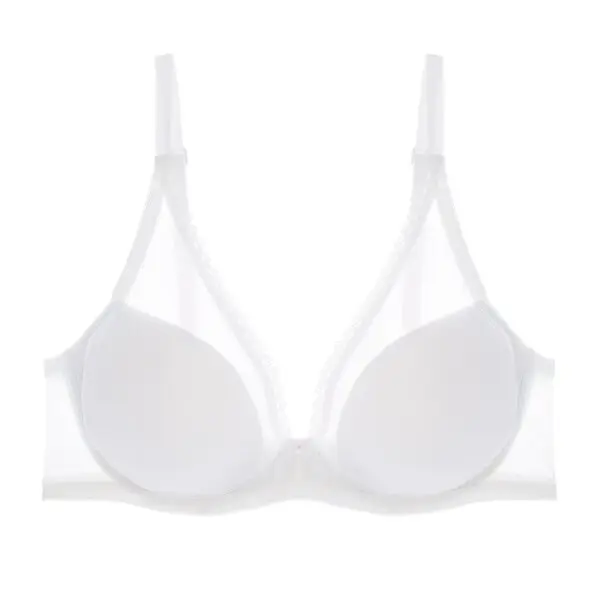 JOURNELLE Victoire Plunge Bra Alabaster - White