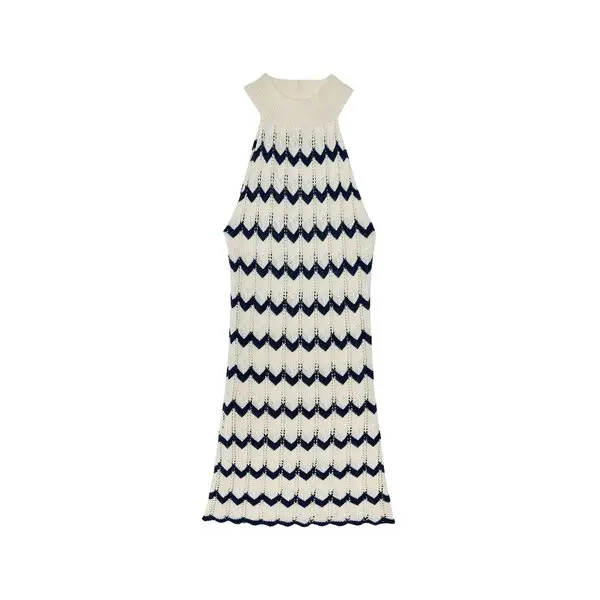 THISISU COLLECTION Bellina Zigzag Knit Maxi Dress