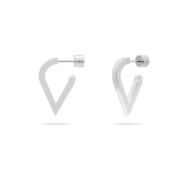 MEULIEN Stylized Waterdrop Drop Earrings - Silver