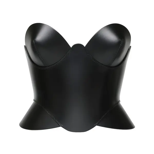 HAUTE CUIR Oren Leather Corset - Black