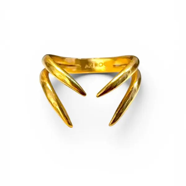 AKI ROC JEWELRY The Hug Ring Duo - Gold