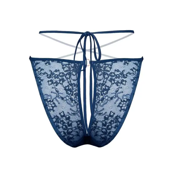 MONIQUE MORIN LINGERIE Rush Bikini Ouvert Dark Denim - Blue