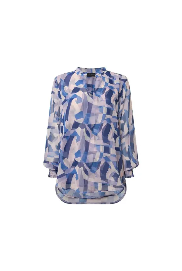 JAMES LAKELAND Mosaic Print Blouse - Blue