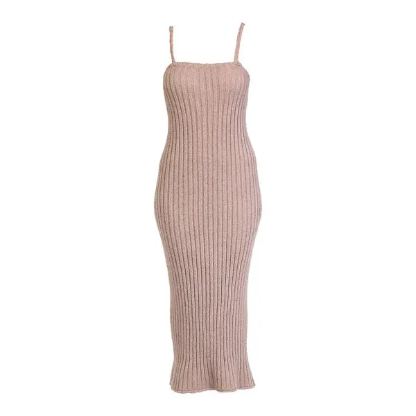 MAISON BOGOMIL Ribbed Knit Bodycon Dress - Brown