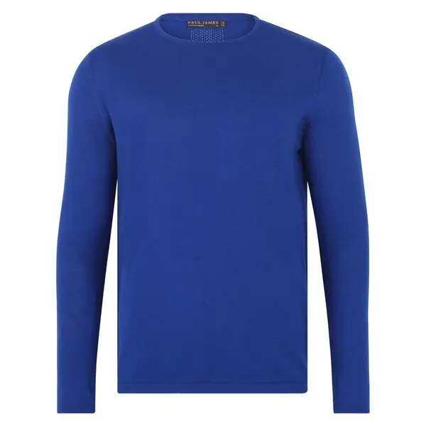 PAUL JAMES KNITWEAR Heavyweight Merino Activewear Training Kratos Top Regent - Blue