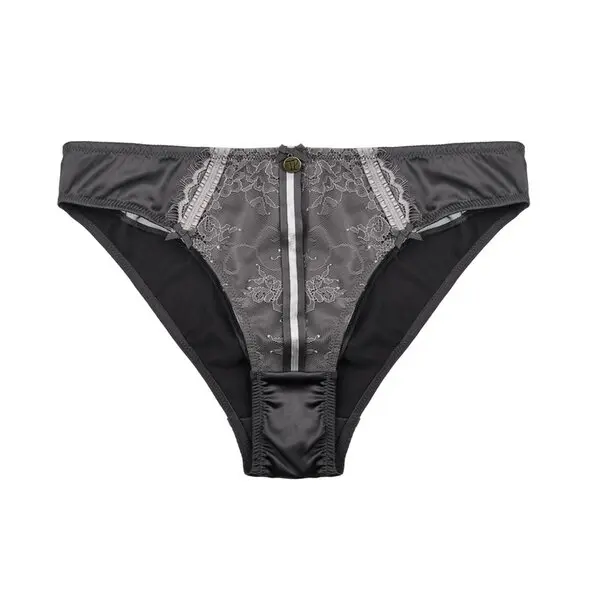 TALLULAH LOVE Silver / Grey Gunmetal Brief - Silver/grey