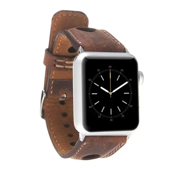 LEATHERE Leather Apple Watch Strap Wells - Brown