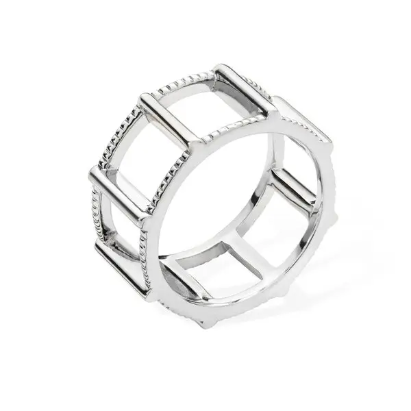 LUCY QUARTERMAINE Solid Sterling Egyptian Tomb Ring - Silver
