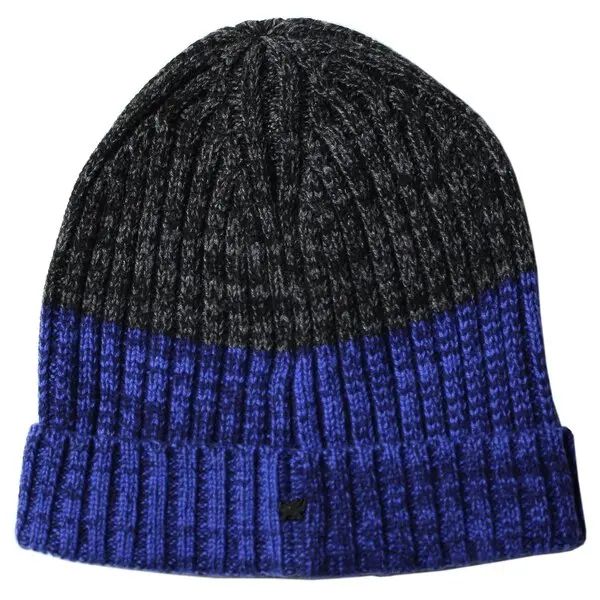 LORDS OF HARLECH Blue / Grey Benny Beanie In Blue & Charcoal - Blue/grey
