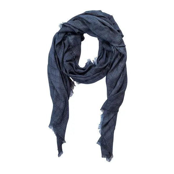 CIRCULAR PATH Croc Print Scarf - Black