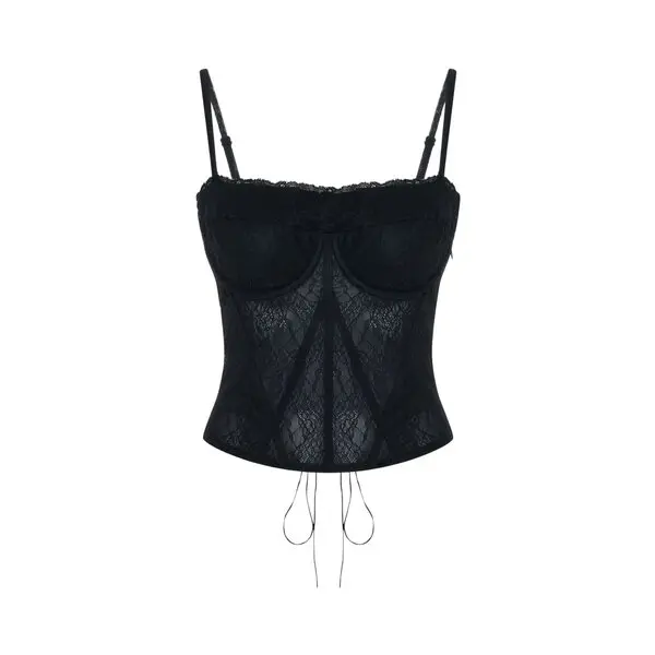 PCFG Daydreamers Structured Lace Corset - Black