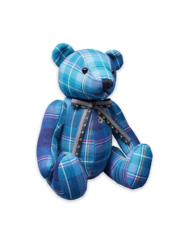 GRESHAM BLAKE Brighton & Hove Tartan Gresham Bear - Blue