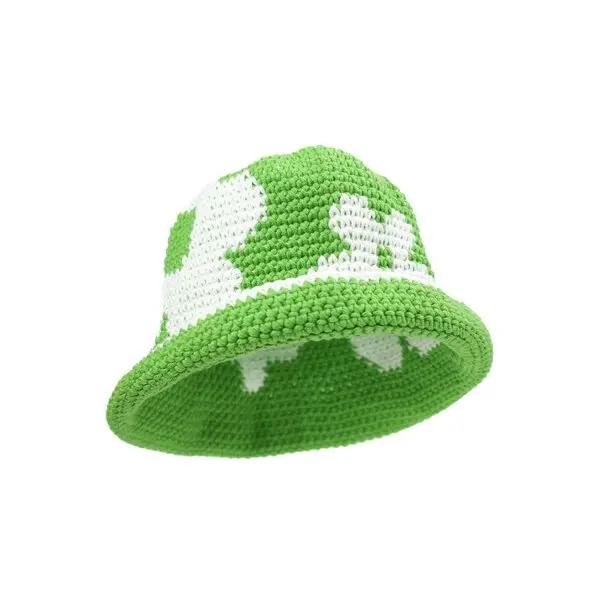 HOTPOT VARIETY Green / White Classy Grassy Flower Bucket Hat - Green/white